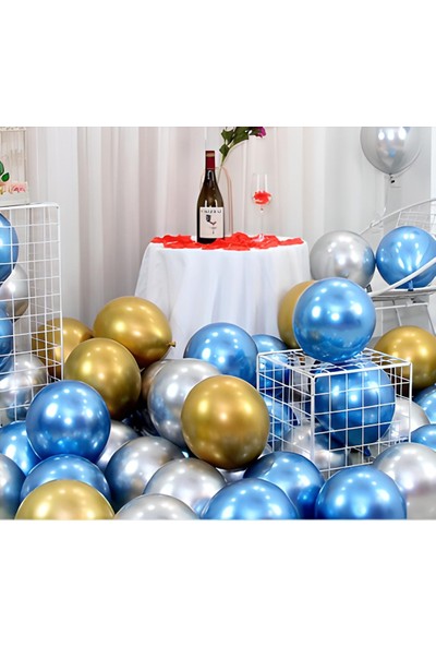 20 Adet Altın-Renkli Krom Balon (Aynalı Balon) 20 Adet Altın-Renkli Krom Balon (Aynalı Balon)