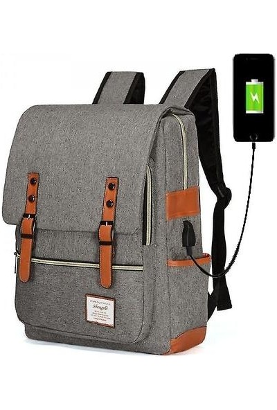 Sanlindou USB Şarj Portu ile Gri Ince Dizüstü Sırt Çantası MZ713(Yurt Dışından) Sanlindou USB Şarj Portu ile Gri Ince Dizüstü Sırt Çantası MZ713(Yurt Dışından)