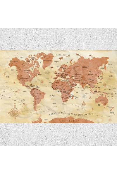 DekorLoft Detaylı Dünya Haritası Duvar Sticker DekorLoft Detaylı Dünya Haritası Duvar Sticker