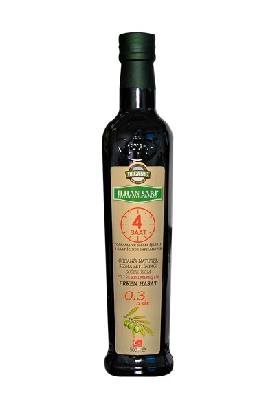 İlhan Sarı 0,3 Asit 4 Saat Erken Hasat Filtre Edilmemiş Soğuk Sıkım Natürel Sızma Zeytinyağı 500 ml İlhan Sarı 0,3 Asit 4 Saat Erken Hasat Filtre Edilmemiş Soğuk Sıkım Natürel Sızma Zeytinyağı 500 ml