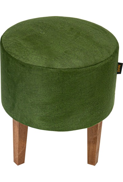 Zem Tom Green Ahşap Ayaklı Puf