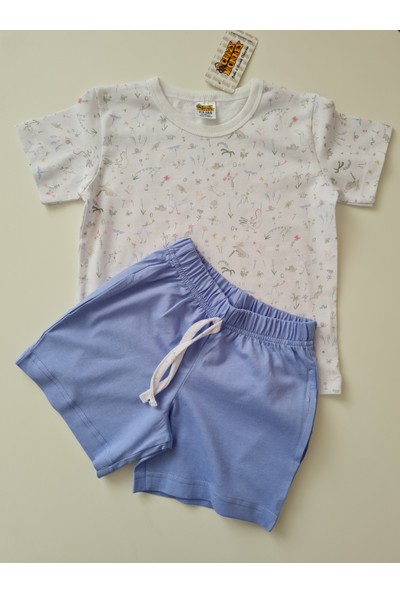 Crazy Monkey Bisiklet Yaka Hayvan Baskılı Kısa Kollu Tişört ve Şort Takım Crazy Monkey Bisiklet Yaka Hayvan Baskılı Kısa Kollu Tişört ve Şort Takım