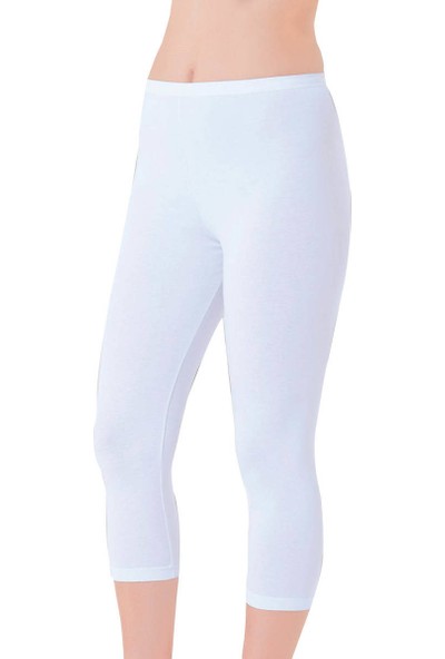 İLKE Ilke Likralı Dizaltı Kapri Tayt 2258 | Beyaz İLKE Ilke Likralı Dizaltı Kapri Tayt 2258 | Beyaz