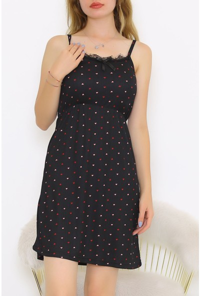 Bigwos Baskılı Gecelik Elbise Siyahpudra 9228.1287. Bigwos Baskılı Gecelik Elbise Siyahpudra 9228.1287.