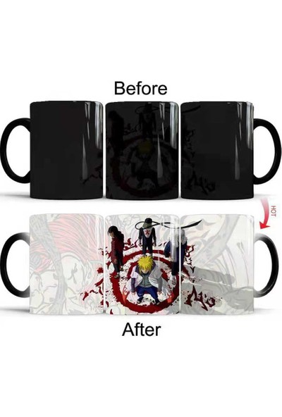 Janae Isıya Duyarlı Renk Değiştiren Seramik Kupa - Siyah (Yurt Dışından)