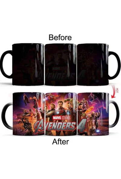 Janae Isıya Duyarlı Renk Değiştiren Seramik Kupa - Siyah (Yurt Dışından)