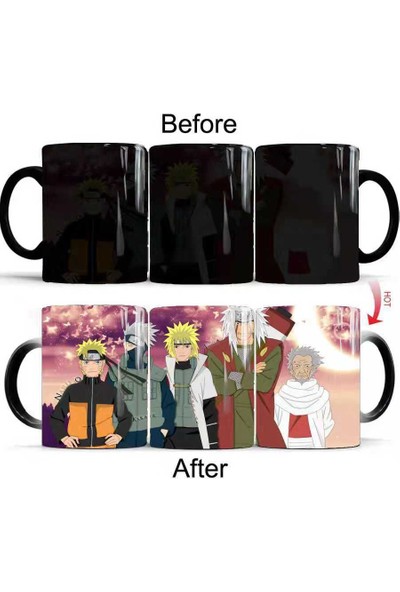 Janae Isıya Duyarlı Renk Değiştiren Seramik Kupa - Siyah (Yurt Dışından)