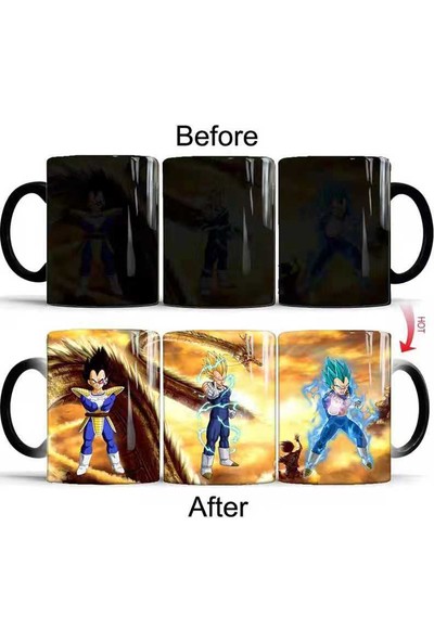 Janae Isıya Duyarlı Renk Değiştiren Seramik Kupa - Siyah (Yurt Dışından)