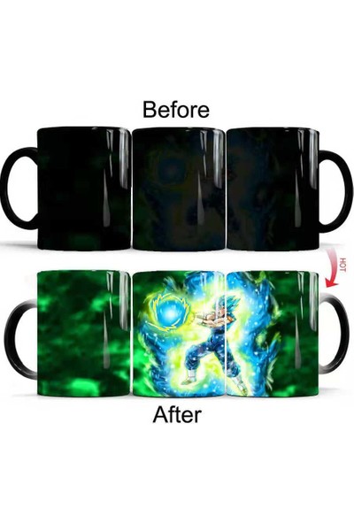 Janae Isıya Duyarlı Renk Değiştiren Seramik Kupa - Siyah (Yurt Dışından)