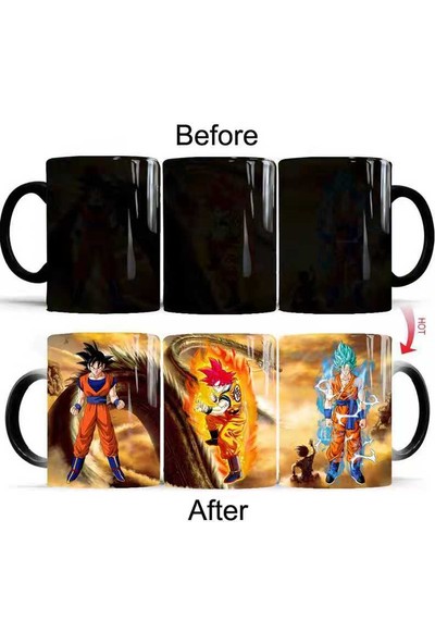 Janae Isıya Duyarlı Renk Değiştiren Seramik Kupa - Siyah (Yurt Dışından)