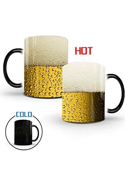 Janae Isıya Duyarlı Renk Değiştiren Seramik Kupa - Siyah (Yurt Dışından)