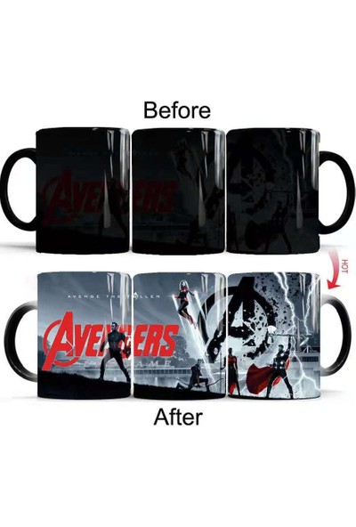 Janae Isıya Duyarlı Renk Değiştiren Seramik Kupa - Siyah (Yurt Dışından)