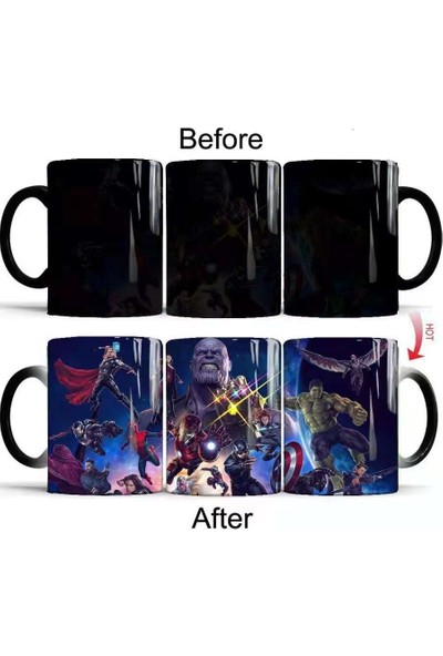 Janae Isıya Duyarlı Renk Değiştiren Seramik Kupa - Siyah (Yurt Dışından)