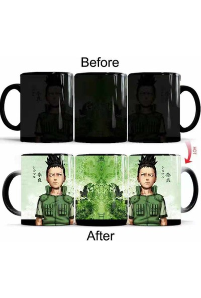 Janae Isıya Duyarlı Renk Değiştiren Seramik Kupa - Siyah (Yurt Dışından)