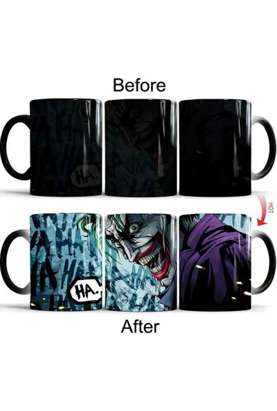 Janae Isıya Duyarlı Renk Değiştiren Seramik Kupa - Siyah (Yurt Dışından)