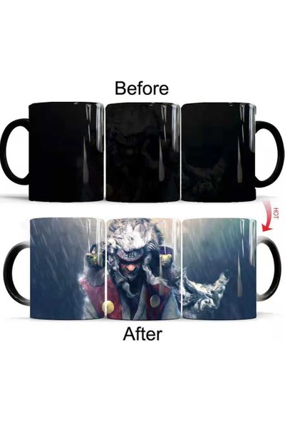 Janae Isıya Duyarlı Renk Değiştiren Seramik Kupa - Siyah (Yurt Dışından)