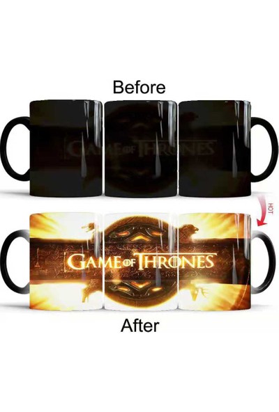 Janae Isıya Duyarlı Renk Değiştiren Seramik Kupa - Siyah (Yurt Dışından)