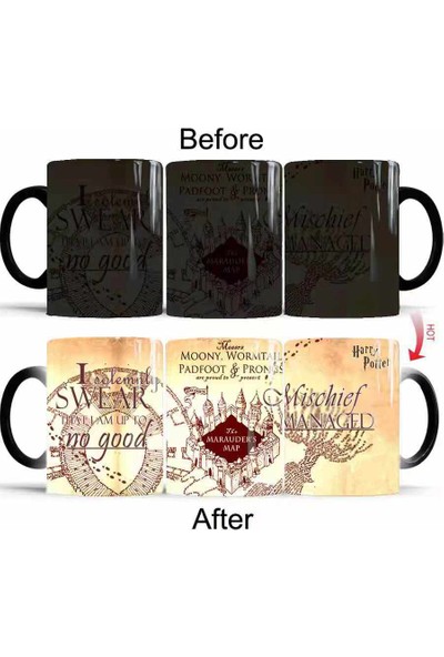 Janae Isıya Duyarlı Renk Değiştiren Seramik Kupa - Siyah (Yurt Dışından)