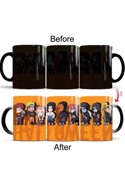 Janae Isıya Duyarlı Renk Değiştiren Seramik Kupa - Siyah (Yurt Dışından)