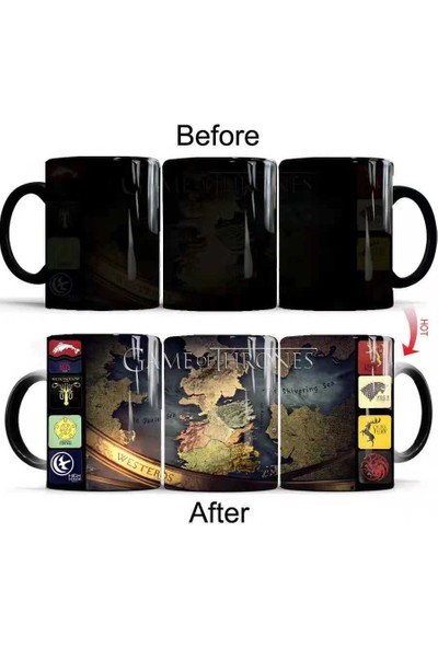 Janae Isıya Duyarlı Renk Değiştiren Seramik Kupa - Siyah (Yurt Dışından)