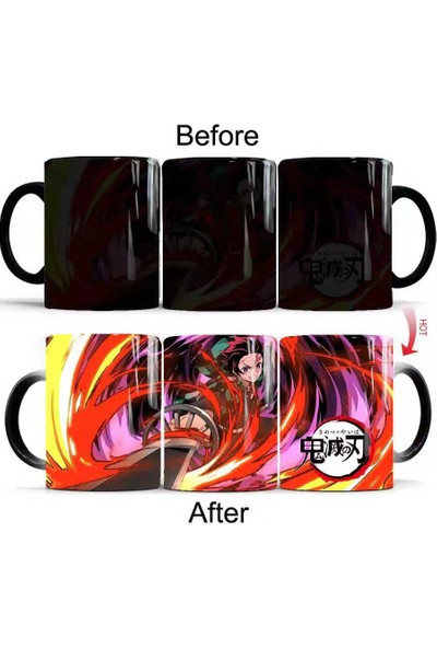 Janae Isıya Duyarlı Renk Değiştiren Seramik Kupa - Siyah (Yurt Dışından)