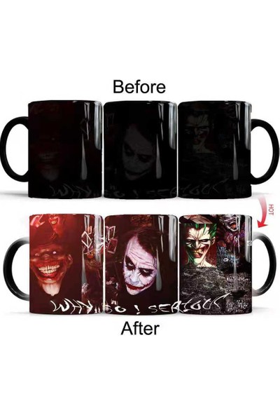 Janae Isıya Duyarlı Renk Değiştiren Seramik Kupa - Siyah (Yurt Dışından)