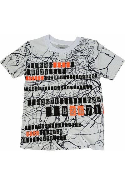 Alg Erkek Çocuk 1998 Rakam Desenli Tişört
