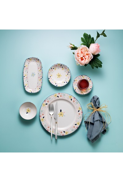 Schafer Sharon Kahvaltı Takımı -32 Parça - Çiçekli
