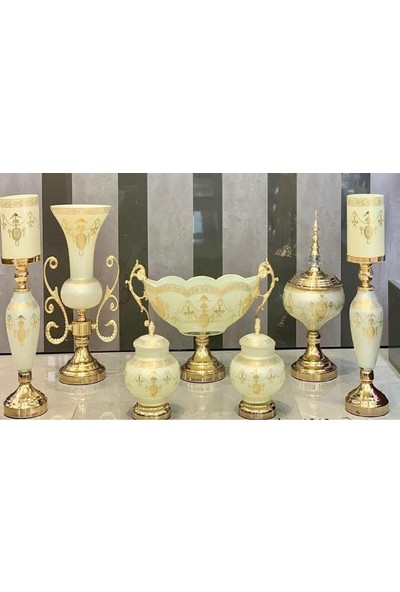 Ucuzluk Pazarım 7 Parça Cam Salon Seti Konsol Takımı Ucuzluk Pazarım 7 Parça Cam Salon Seti Konsol Takımı