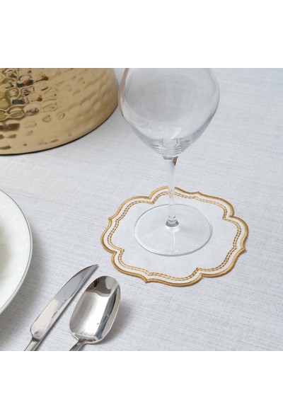 Karaca Home Flam 6'lı Kokteyl Peçetesi Gold