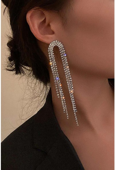 Aurrari Zirkon Taşlı Püskül Küpe