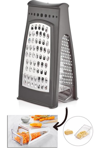 Queen’s Kitchen Paslanmaz Lüx Hazneli Rende Queen’s Kitchen Paslanmaz Lüx Hazneli Rende