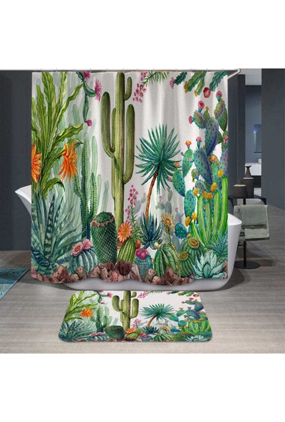 Yilegou 180X180CM Desenli Su Geçirmez Banyo Perdesi - Yeşil (Yurt Dışından) Yilegou 180X180CM Desenli Su Geçirmez Banyo Perdesi - Yeşil (Yurt Dışından)