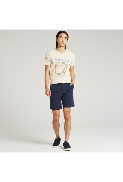 Nautıca Erkek Lacivert Slım Fıt Bermuda Şort BC25800T.4NV