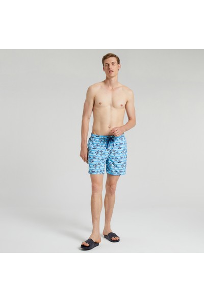 Nautıca Erkek Mavi Standart Fıt Şort Mayo T25405T.40P