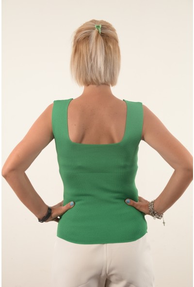 Romina Valy Kare Yaka Kadın Triko Bluz