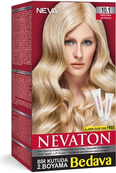Nevaton Ton Kalıcı Krem Saç Boyası 10.1 Küllü Platin