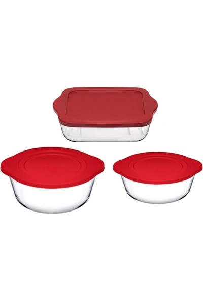 Borcam Kapaklı 3'lü Set