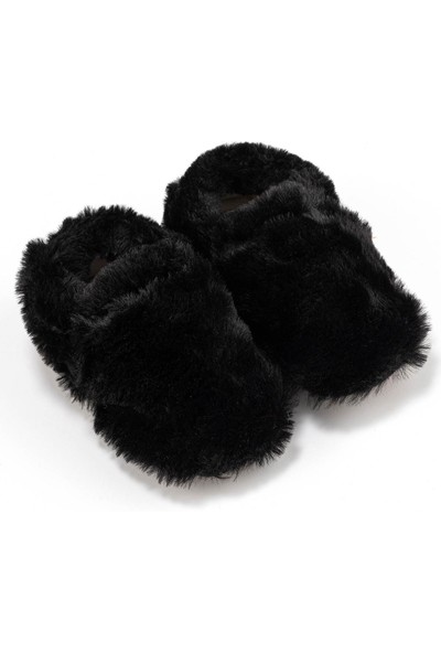 Hopfrög Furry Furry Siyah Kürk Patik