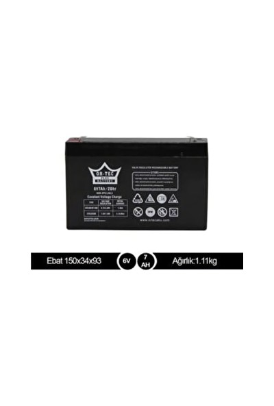 Or-Tec Ortec 6V 7 Ah Akülü Araba Aküsü Or-Tec Ortec 6V 7 Ah Akülü Araba Aküsü