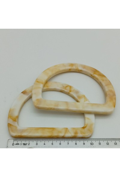 Angel Çanta Aksesuar D Model Krem Mermer Desen Akrilik Çanta Sapı Angel Çanta Aksesuar D Model Krem Mermer Desen Akrilik Çanta Sapı