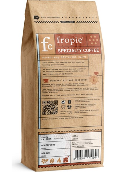 Fropie Finca La Mora Kavrulmuş Öğütülmüş Nitelikli Kahve Honduras Fropie Finca La Mora Kavrulmuş Öğütülmüş Nitelikli Kahve Honduras