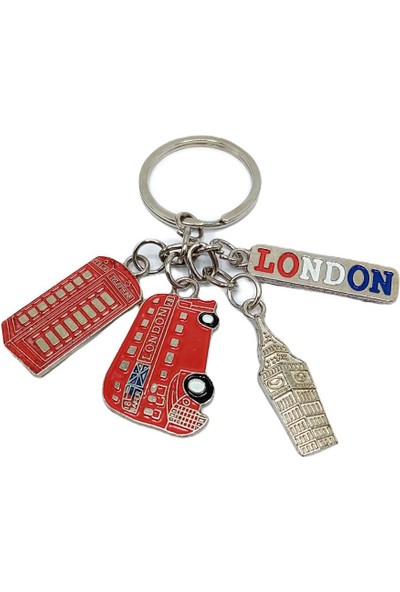 Dünyadan Hediyeler Metal Anahtarlık Londra Sembolleri Figürlü No.1