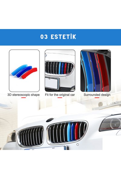 Modifiyecim Bmw 3 Renk M Stil Panjur Böbrek Şeridi