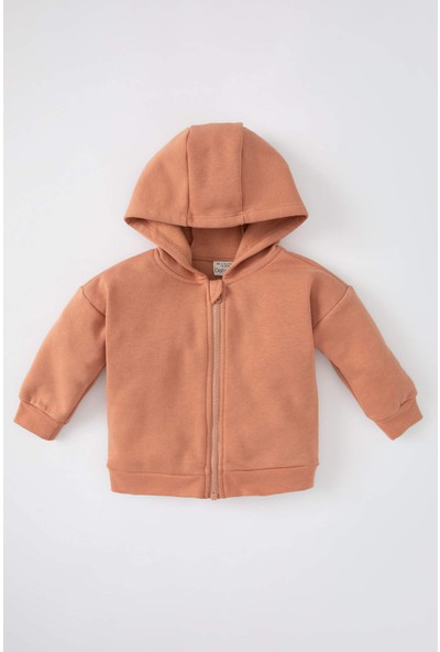 DeFacto Kız Bebek Regular Fit Kalın Sweatshirt Kumaşı İçi Yumuşak Tüylü Hırka Y0953A222AU DeFacto Kız Bebek Regular Fit Kalın Sweatshirt Kumaşı İçi Yumuşak Tüylü Hırka Y0953A222AU