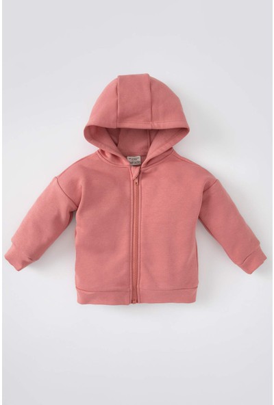 DeFacto Kız Bebek Regular Fit Kalın Sweatshirt Kumaşı İçi Yumuşak Tüylü Hırka Y0953A222AU DeFacto Kız Bebek Regular Fit Kalın Sweatshirt Kumaşı İçi Yumuşak Tüylü Hırka Y0953A222AU