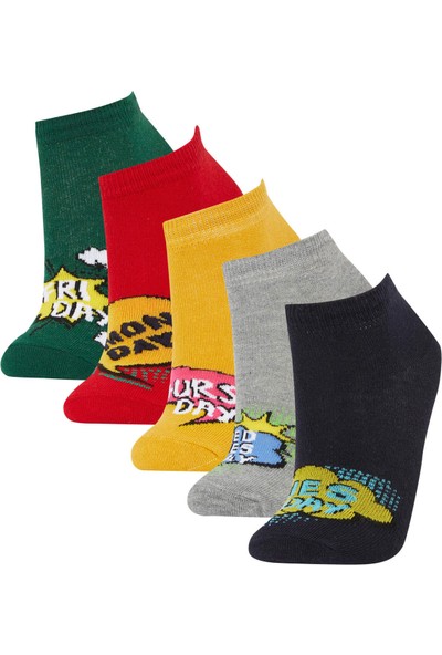 DeFacto Erkek Çocuk Pamuklu 5'li Kısa Çorap Y2871A6NS DeFacto Erkek Çocuk Pamuklu 5'li Kısa Çorap Y2871A6NS