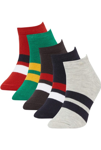 DeFacto Erkek Çocuk Pamuklu 5'li Kısa Çorap Y2868A6NS DeFacto Erkek Çocuk Pamuklu 5'li Kısa Çorap Y2868A6NS
