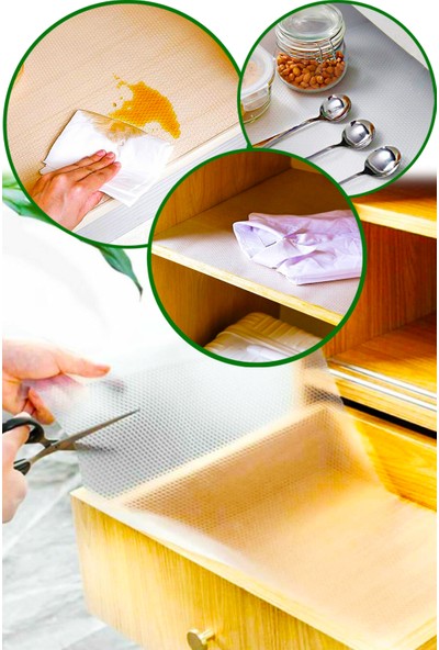 Arsimo Şeffaf Kaydırmaz Raf Örtüsü 10 Metre | Şeffaf Kaymaz Kaydırmaz Dolap Çekmece Raf Örtüsü 10 Metre