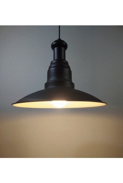 Riolight Retro Siyah Askılı Tekli Metal Sarkıt Avize Şapka Çapı: 30CM Riolight Retro Siyah Askılı Tekli Metal Sarkıt Avize Şapka Çapı: 30CM